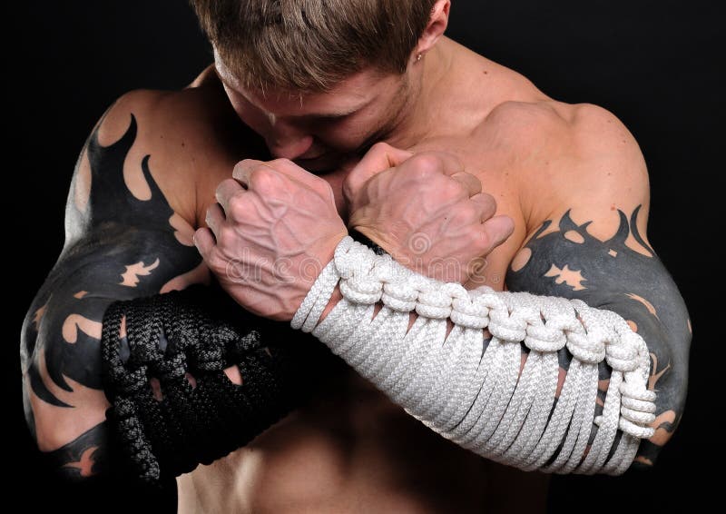 Shibari model stock image. Image of freedom, rope, athlete - 65414385