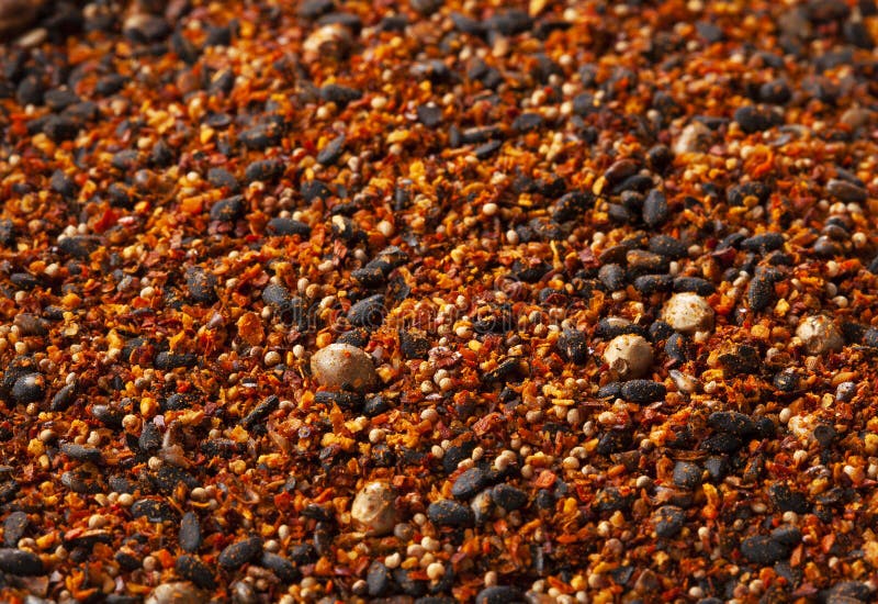 Shichimi Pepper.Blend of Seven Spices Stock Image - Image of chilli ...