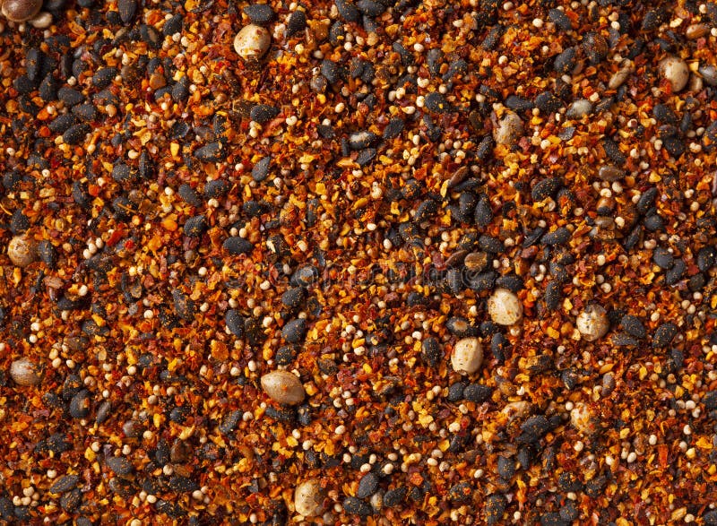 Shichimi Pepper.Blend of Seven Spices Stock Image - Image of hemp ...