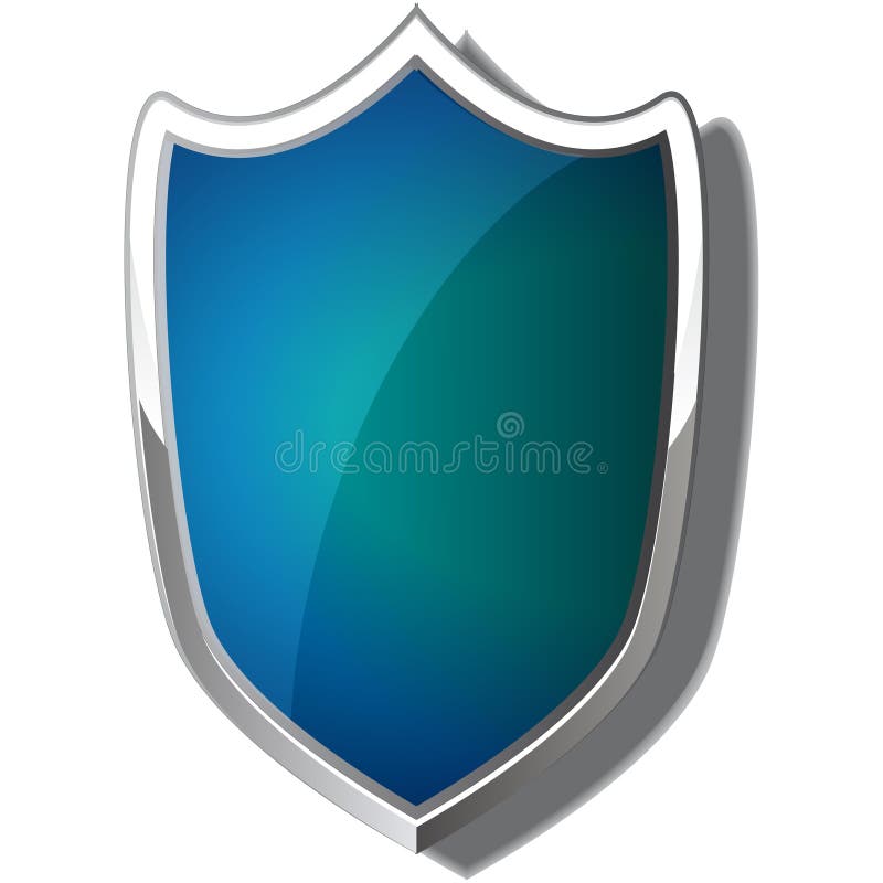 Guard and Protection Shield with Reflection and Shadow Stock Vector ...