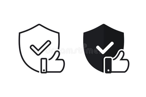Shield Approval Icon. Illustration Vector Stock Vector - Illustration ...