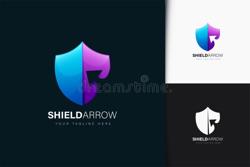 Shield arrow logo design stock vector. Illustration of logotype - 255643481