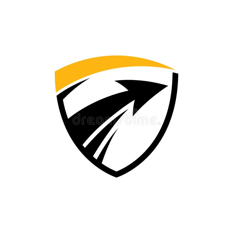 Simple Shield Logo Template Ready for Use Stock Vector - Illustration ...