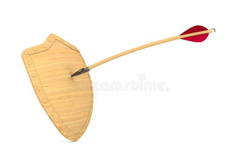 Shield and arrow stock illustration. Illustration of sweep - 17106165