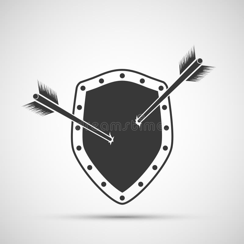 Shield Attack Arrows Stock Illustrations – 115 Shield Attack Arrows ...