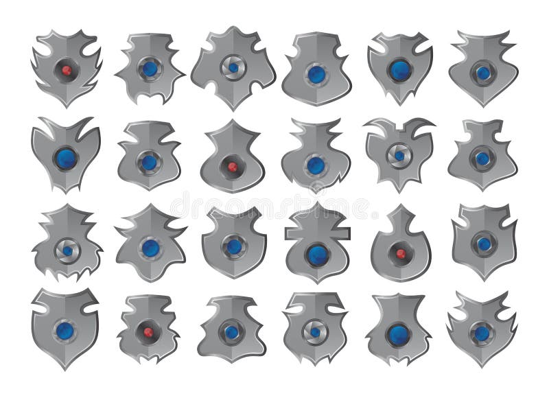 Shield art illustration stock vector. Illustration of element - 41037476