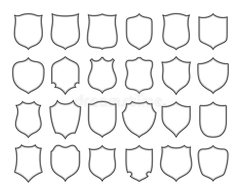 Different Shape Security Shield Sign Stock Illustrations – 398 ...