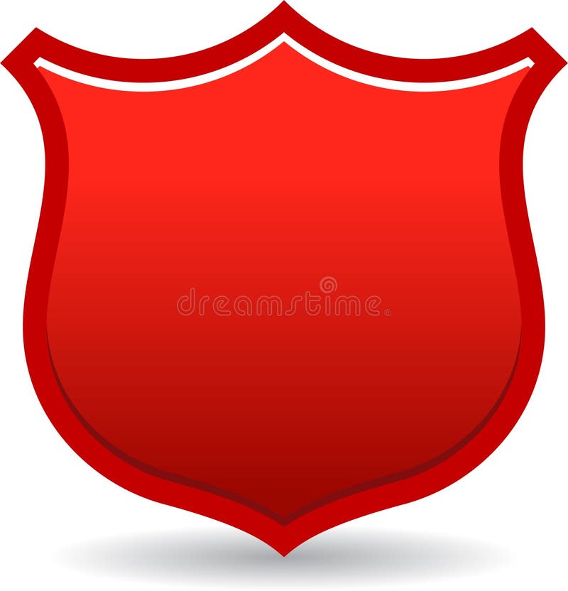 Shield badge red stock illustration. Illustration of ancient - 118542410