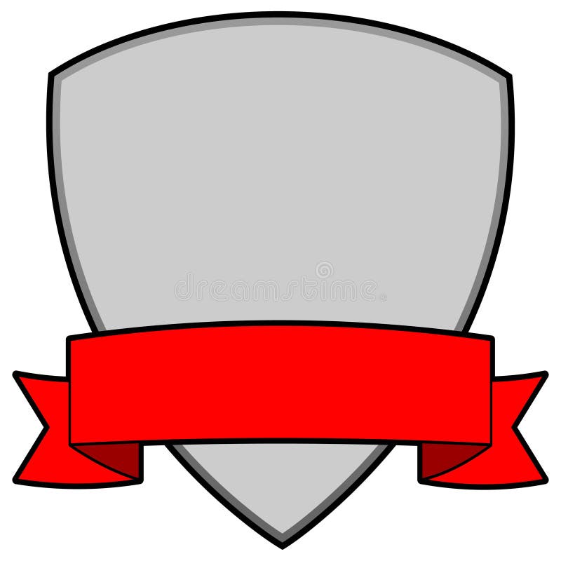 Shield and Banner stock vector. Illustration of design - 72948024