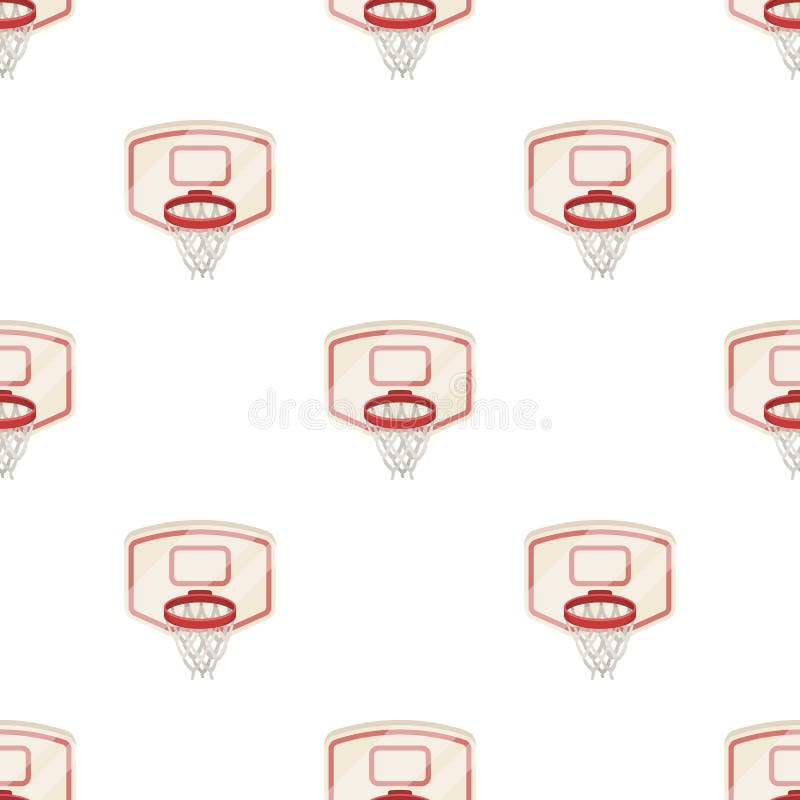 Shield with Basket.Basketball Pattern Icon in Cartoon Style Vector ...