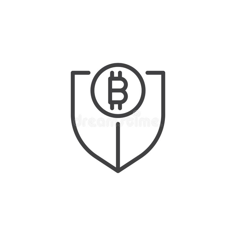 Bitcoin Outline Icons Collection Set. Modern Technologies Linear Symbol ...