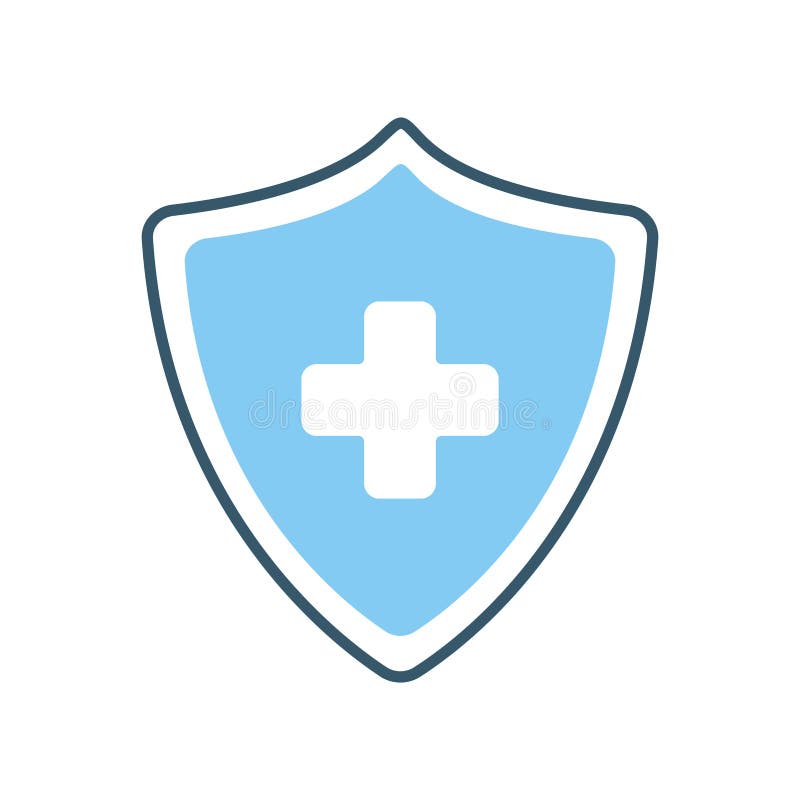 Blue shield design stock vector. Illustration of protect - 222163309