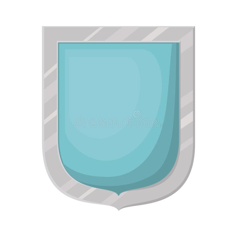 Shield with a blue color stock vector. Illustration of steel - 207004769