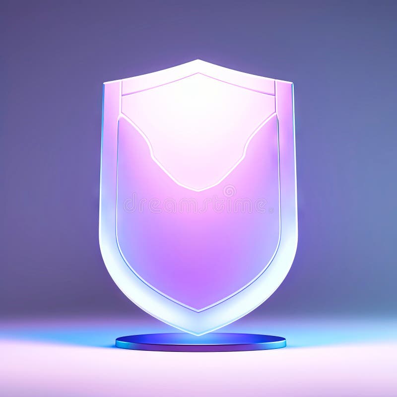 Shield Blue Shades and Purple Lighting Stock Photo - Image of privacy ...