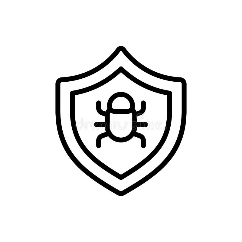 Shield Bug Cyber Attack Icon Simple Line Outline Vector Elements Of Hacks Icons For Ui And Ux