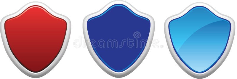 Shield buttons stock vector. Illustration of defense - 33438417
