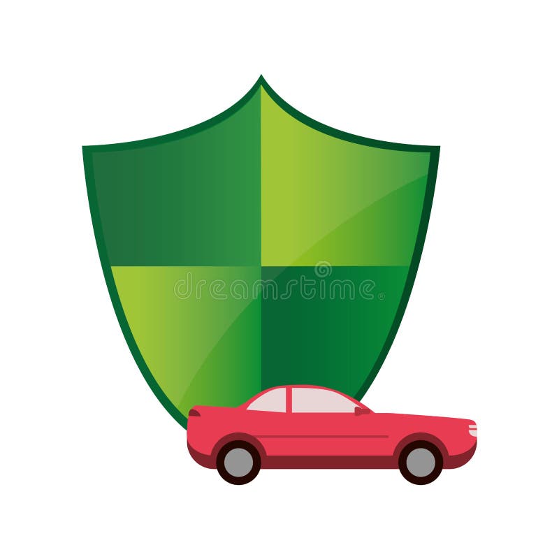 Shield and car icon stock vector. Illustration of heraldry - 80479191