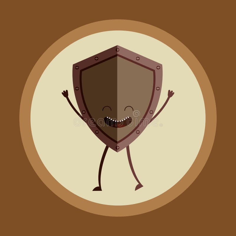 Shield character design stock illustration. Illustration of protect ...