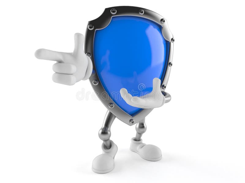 Shield character stock illustration. Illustration of blue - 92418932