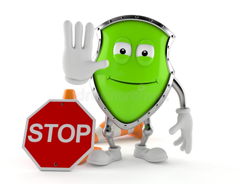 Shield character stock illustration. Illustration of sign - 98715210