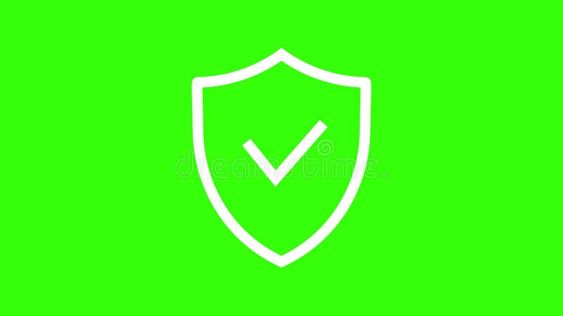 Shield Check Icon Animation Shield Shield Lock Greenscreen Emblem Logo ...