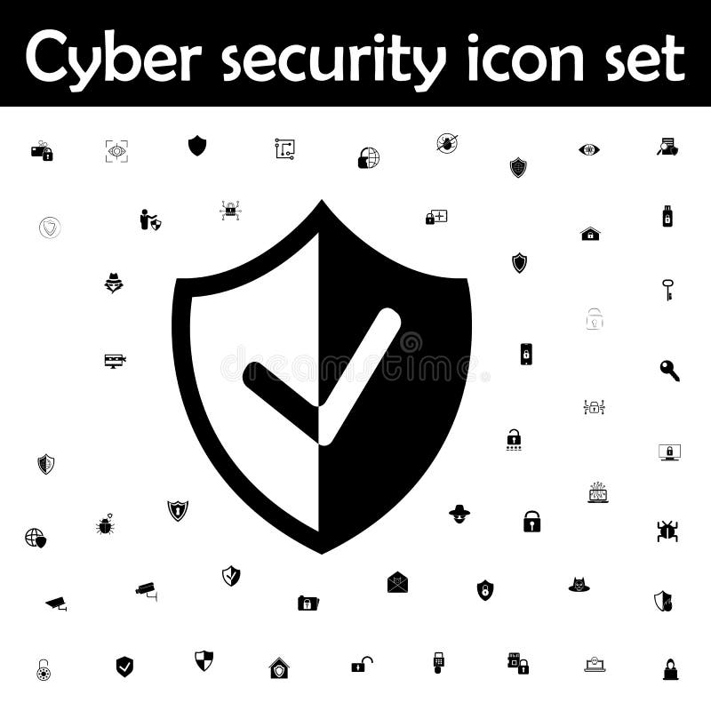 Shield Check Icon. Cyber Security Icons Universal Set for Web and ...