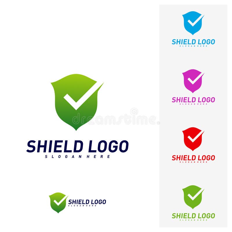Shield Check Logo Design Concept Vector. Shield Quality Vector ...