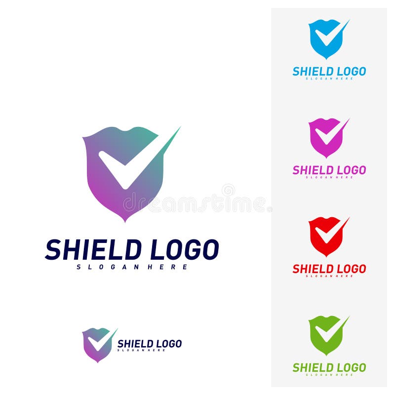 Shield Check Logo Design Concept Vector. Shield Quality Vector ...