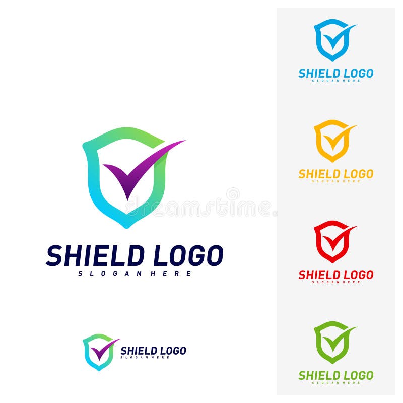 Shield Check Logo Design Concept Vector. Shield Quality Vector ...