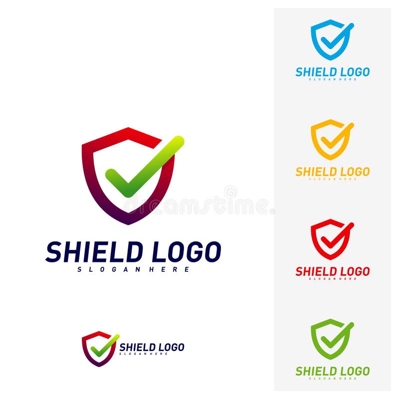 Shield Check Logo Design Concept Vector. Shield Quality Vector ...