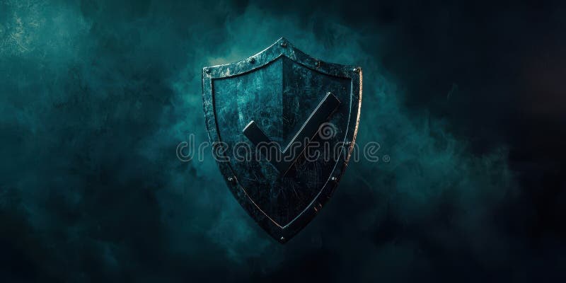 A Shield with a Check Mark on it Stock Image - Image of mark, guard ...