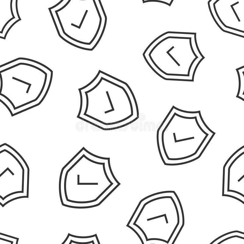 Shield with Check Mark Icon in Comic Style. Protect Cartoon Vector ...