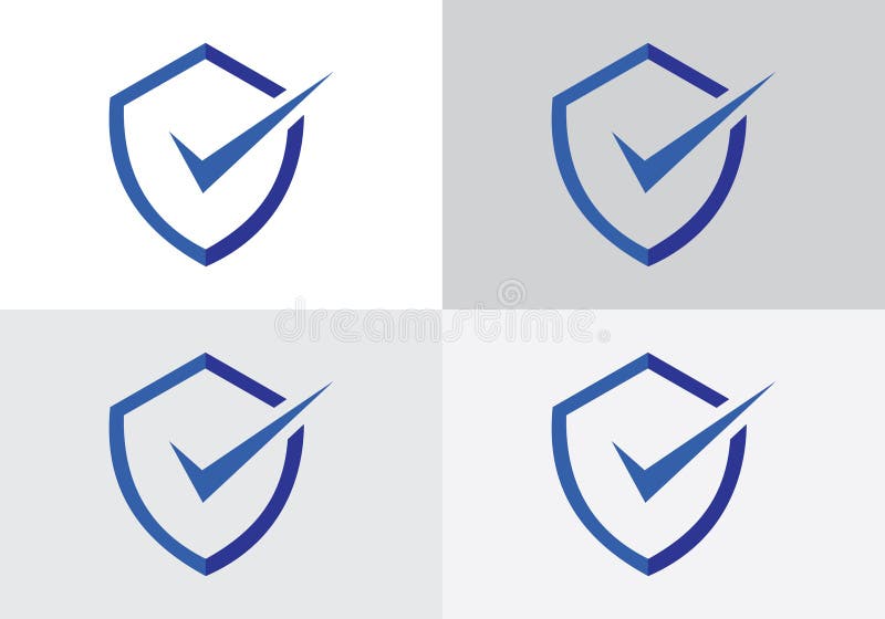 Shield Check Mark Icon Logo Design Vector Template. Security ...