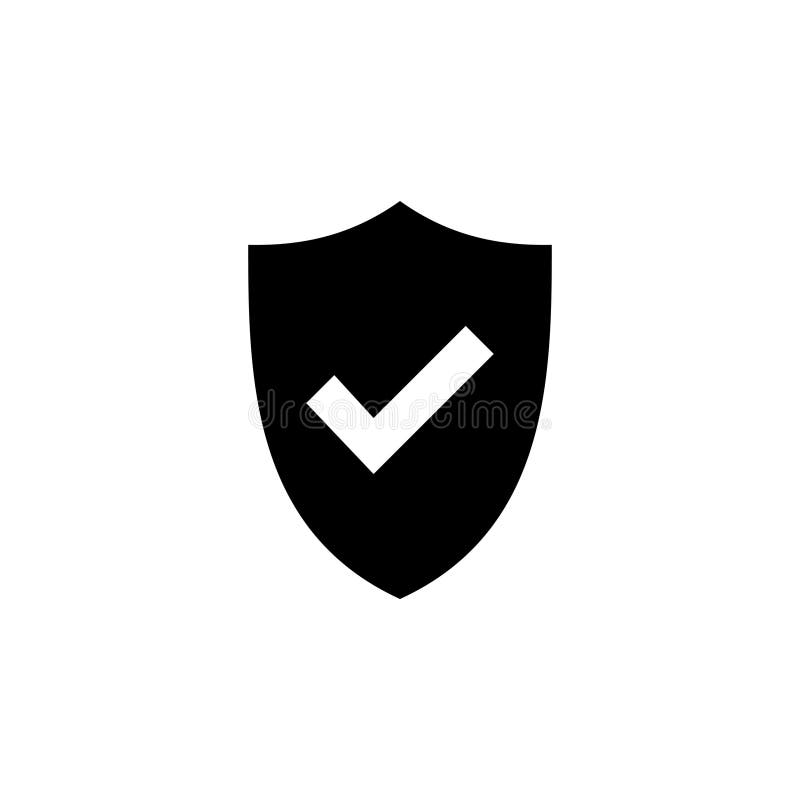 Shield Check Mark Icon . Protection Approve Sign. Safe Icon Vector ...
