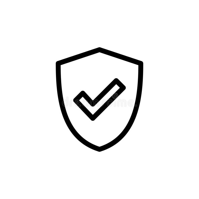 Shield Check Mark Icon . Protection Approve Sign. Safe Icon Vector ...