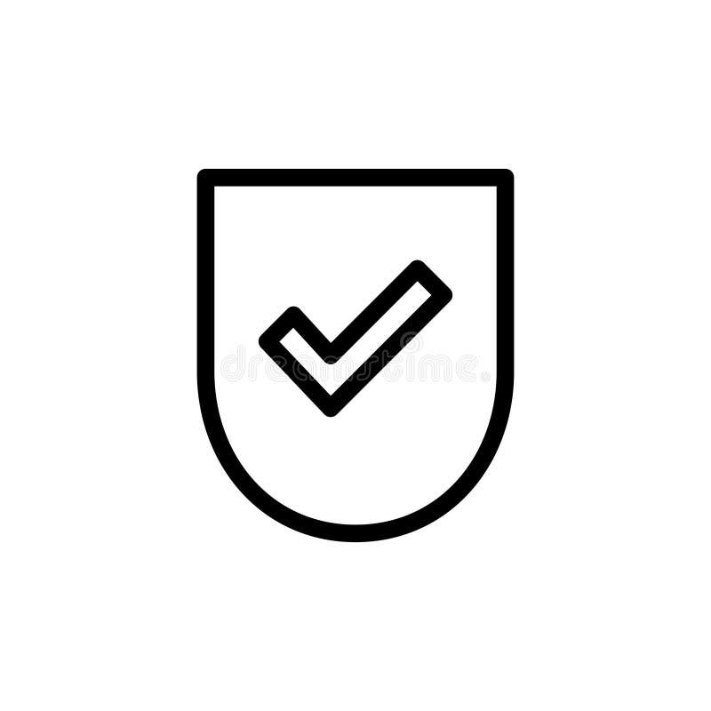 Shield Check Mark Icon . Protection Approve Sign. Safe Icon Vector ...