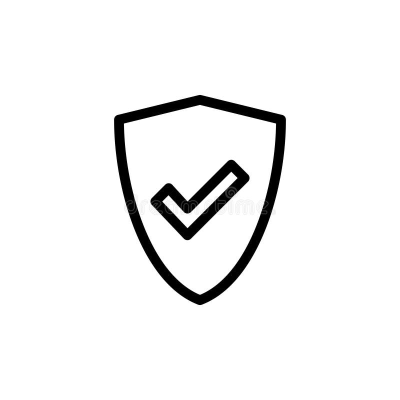Shield Check Mark Icon . Protection Approve Sign. Safe Icon Vector ...