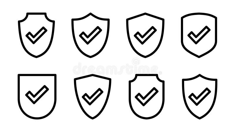 Shield Check Mark Icon . Protection Approve Sign. Safe Icon Vector ... Shield Check Mark Icon . Protection Approve Sign. Safe Icon Vector ...