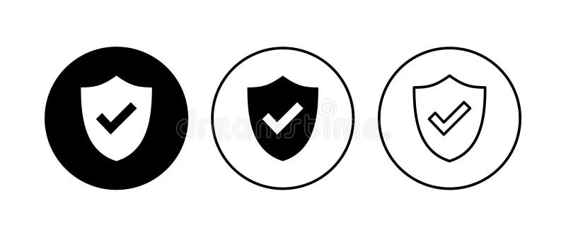 Shield Check Mark Icon . Protection Approve Sign. Safe Icon Vector ... Shield Check Mark Icon . Protection Approve Sign. Safe Icon Vector ...