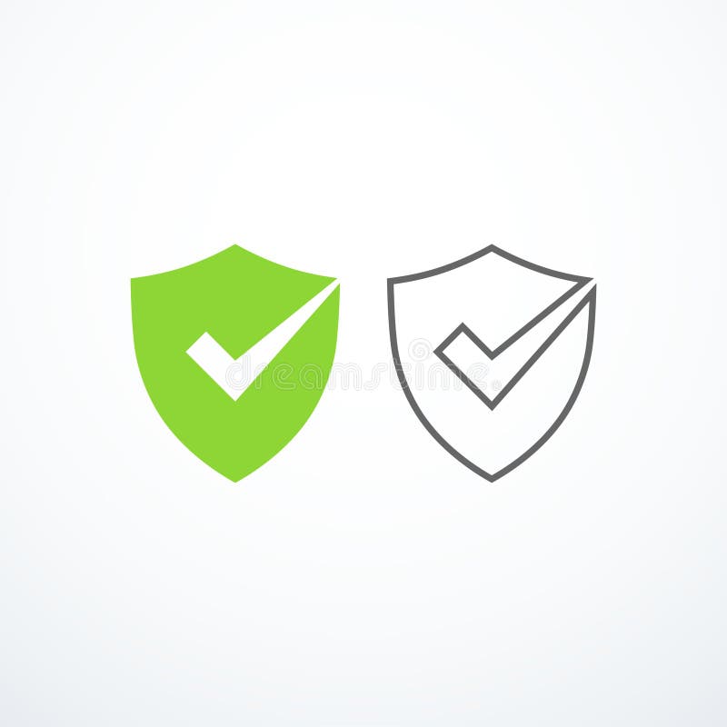 Shield Check Mark Icon Set. Vector Illustration Stock Vector ... Shield Check Mark Icon Set. Vector Illustration Stock Vector ...