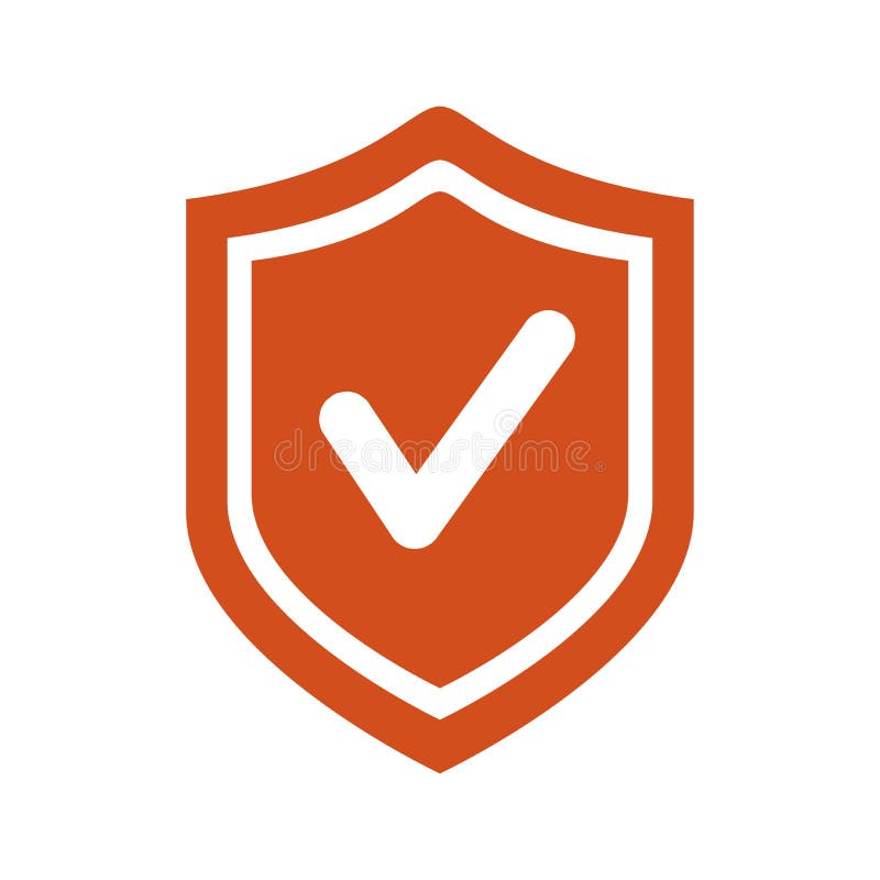 Shield Check Mark Icon Vector Illustration Stock Vector - Illustration ...