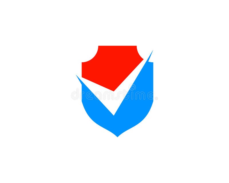 Shield and Check Mark Icon Vector Logo Template Stock Vector ...