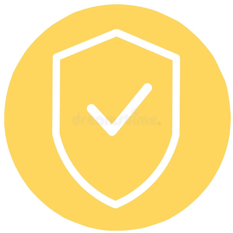 Shield with Check Mark Line Icon. Security, Reliability, Protection ...