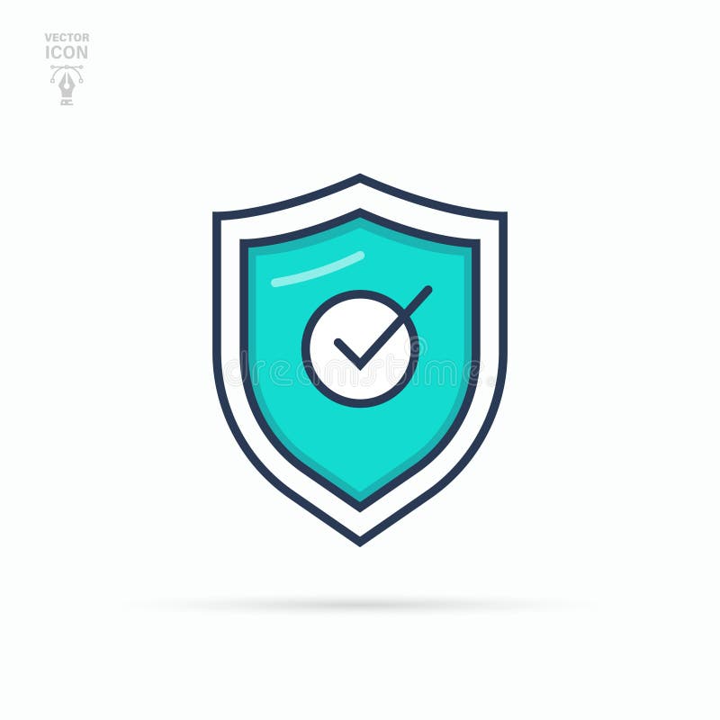 Shield Check Mark Logo Icon. Approved and Reliable Product Concept ...