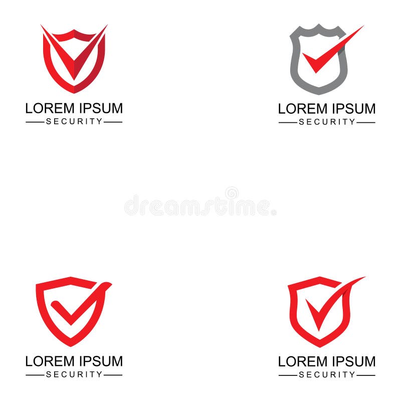 Shield Check Mark Logo Icon Design Template. Stock Vector ...