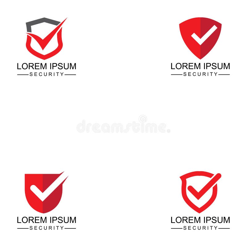 Shield Check Mark Logo Icon Design Template. Stock Vector ...
