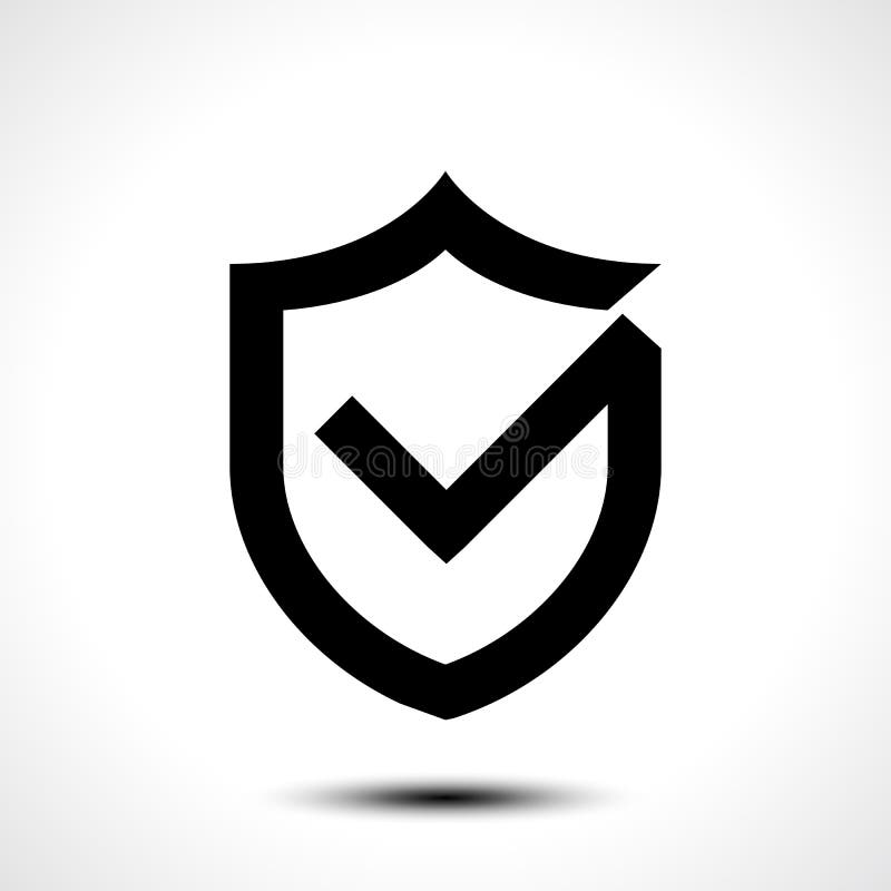 Shield Check Mark Logo Icon Design Template Element Stock Vector ...