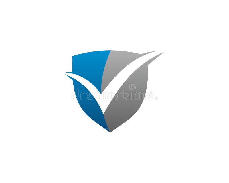 Shield Check Mark Logo Template Stock Vector - Illustration of logo ...