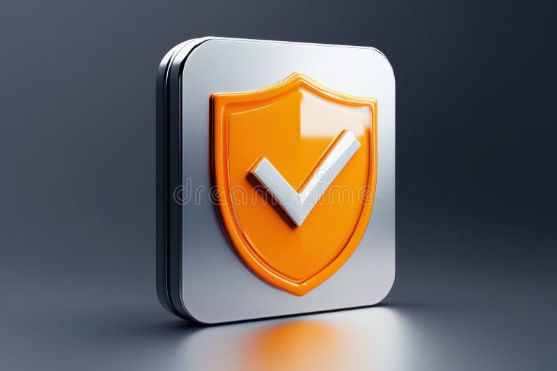 A Shield with a Check Mark on it Stock Illustration - Illustration of ...