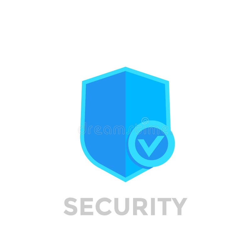 Shield with Check Mark, Security Vector Icon Stock Vector ...